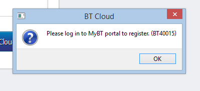 Re: Can't activte BT CLoud - BT Community