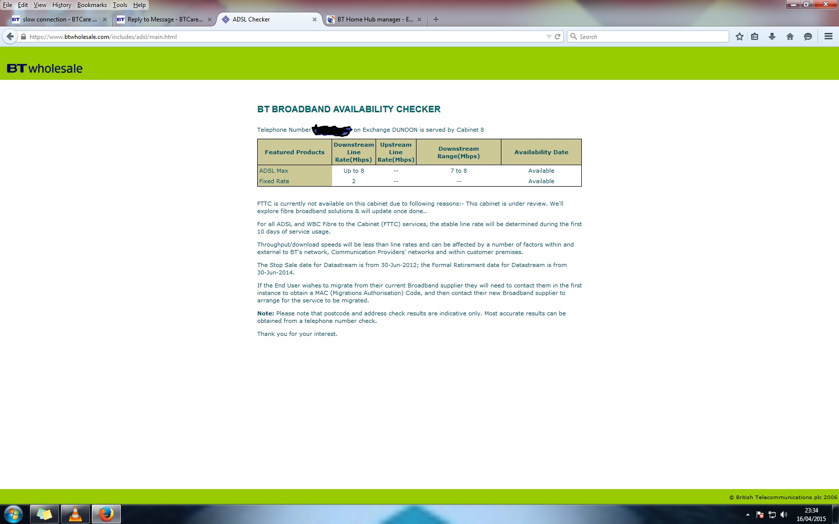 slow connection - BT Community