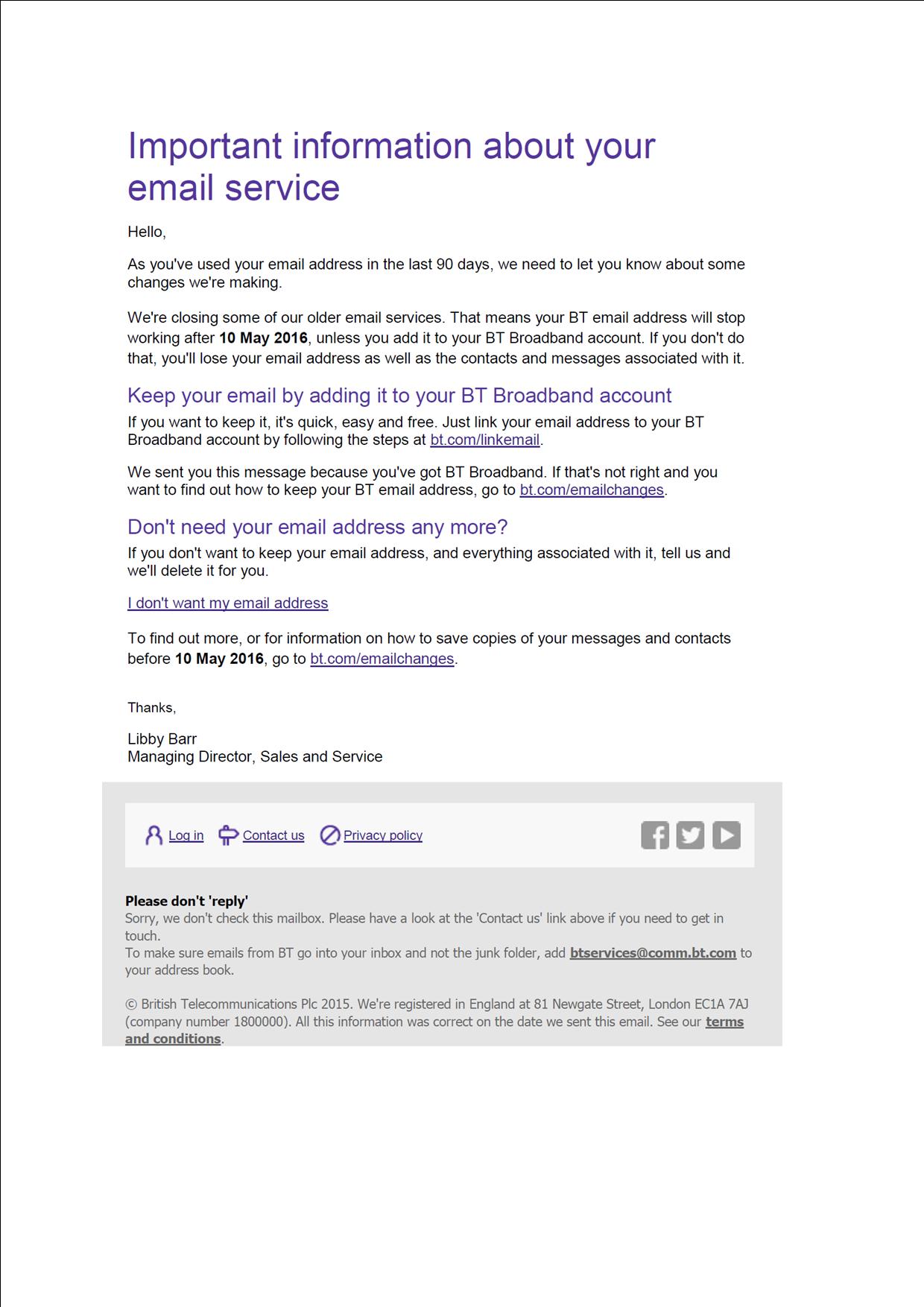 Phishing email or Genuine? - BT Community
