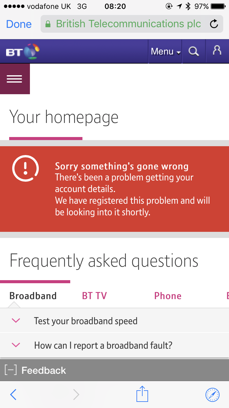 Cannot login to my BT account - BT Community