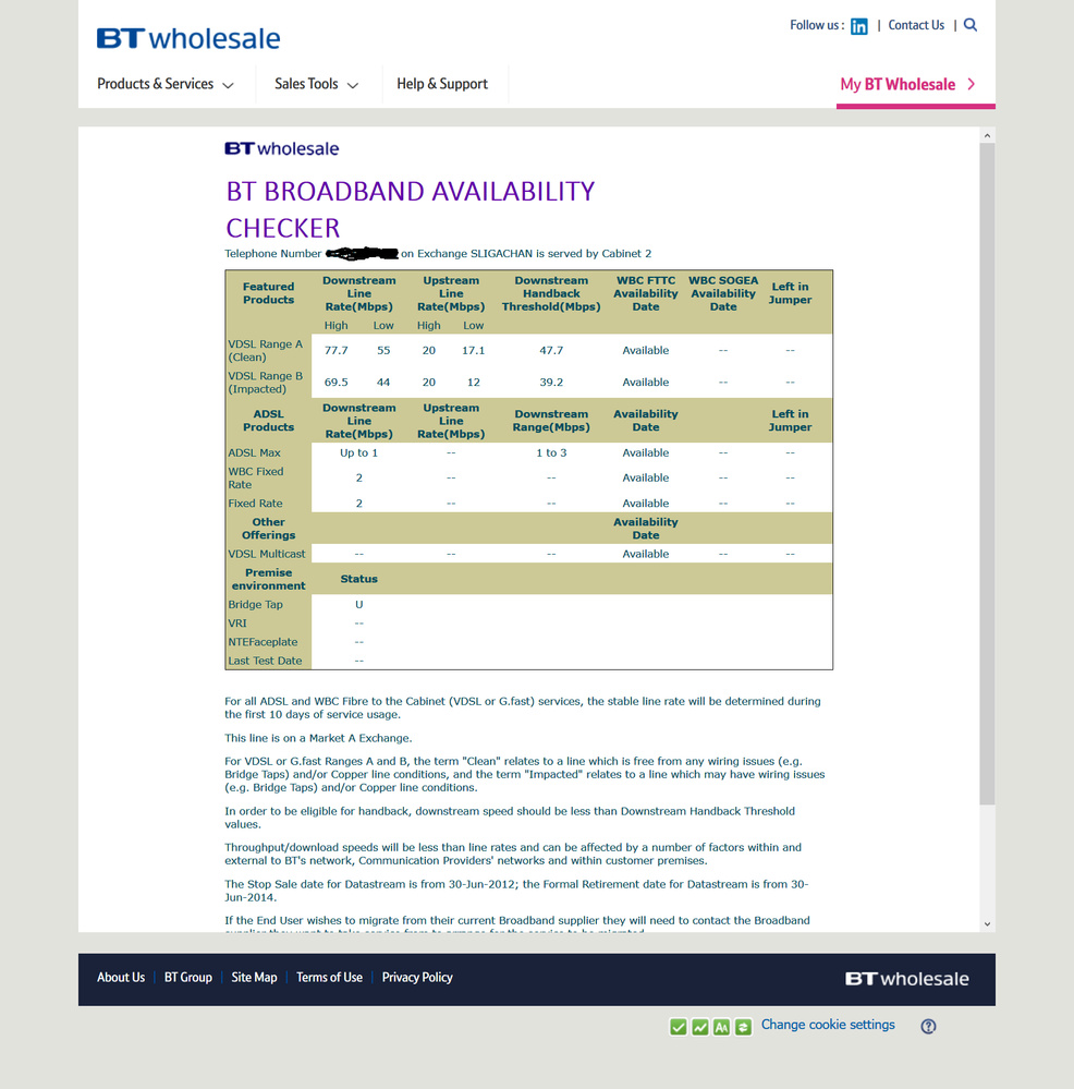 Solved: Fibre - Address says yes, number says no! - BT Community