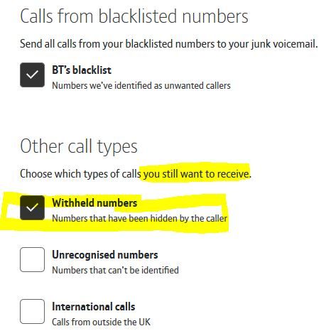 BT Call Protect - Unrecognised - Definition - Page 2 - BT Community