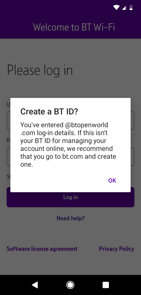 Solved: BT WIFI app won't accept my bt email address is my... - BT ...